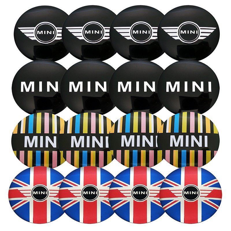 4Pcs 56mm MINI Cooper British Flag John Cooper Works R50 R52 JCW R55 ...