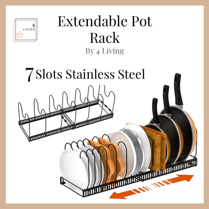 🔥Best Quality Extendable Pan Pot Rack Plate Storage Rak Periuk Kemas ...