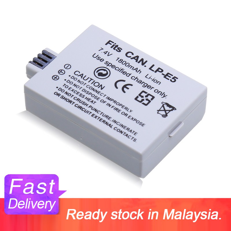 1800mAh LP-E5 LPE5 LP E5 Rechargeable Camera Battery For Canon EOS 450D ...