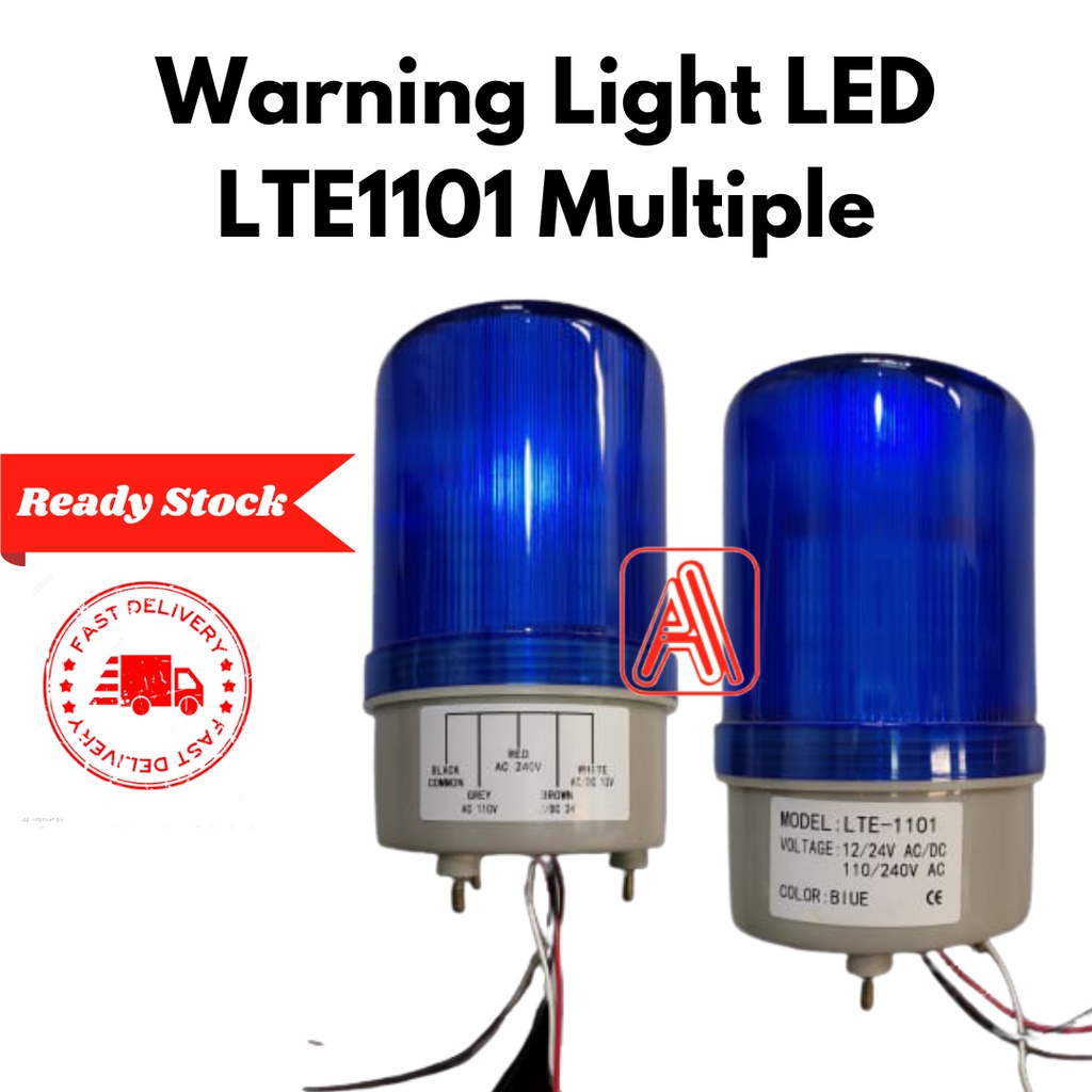 RedNex LTE1101 230V 110V 12V 24V Multi Voltage LED Alarm Light Warning ...