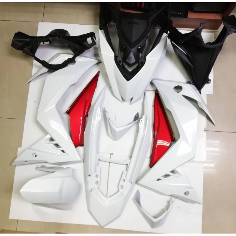 HONDA RS150 Body Cover Set Coverset Body Kit Color Parts RS 150 White Red ORIGINAL HONDA100 ...