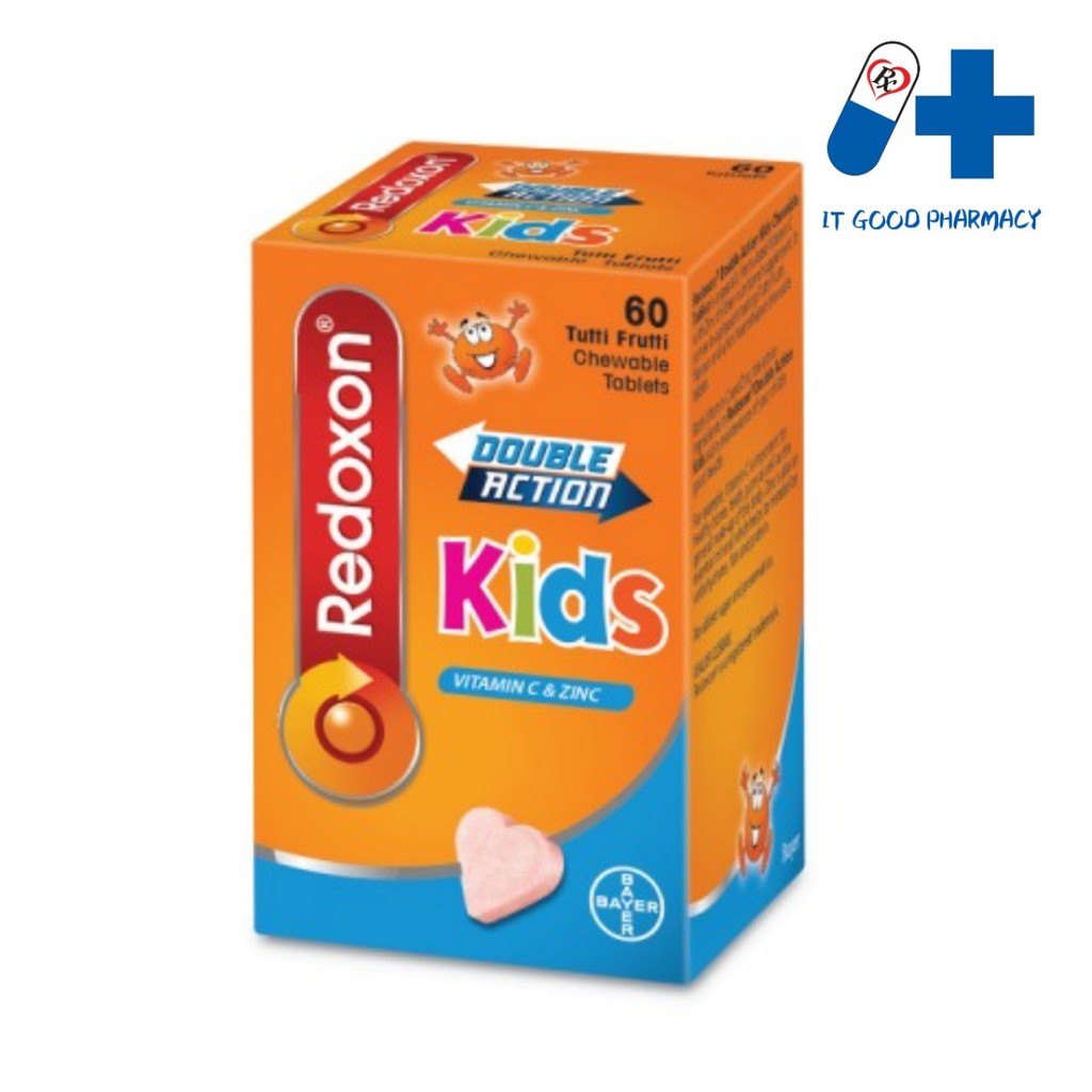 Redoxon Double Action Kids Chewable Vitamin C & Zinc Tablets 60s ...
