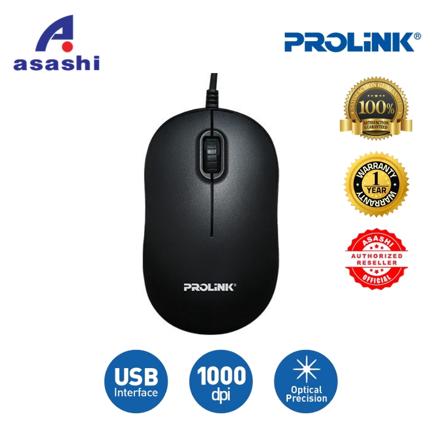 Prolink PMC1006 1000dpi 3-Button Optical USB Mouse | Shopee Malaysia