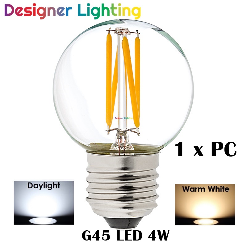 [1pc 4w E27] Led Bulb Holder Designer Lighting Clear Globe Led Bulb ...