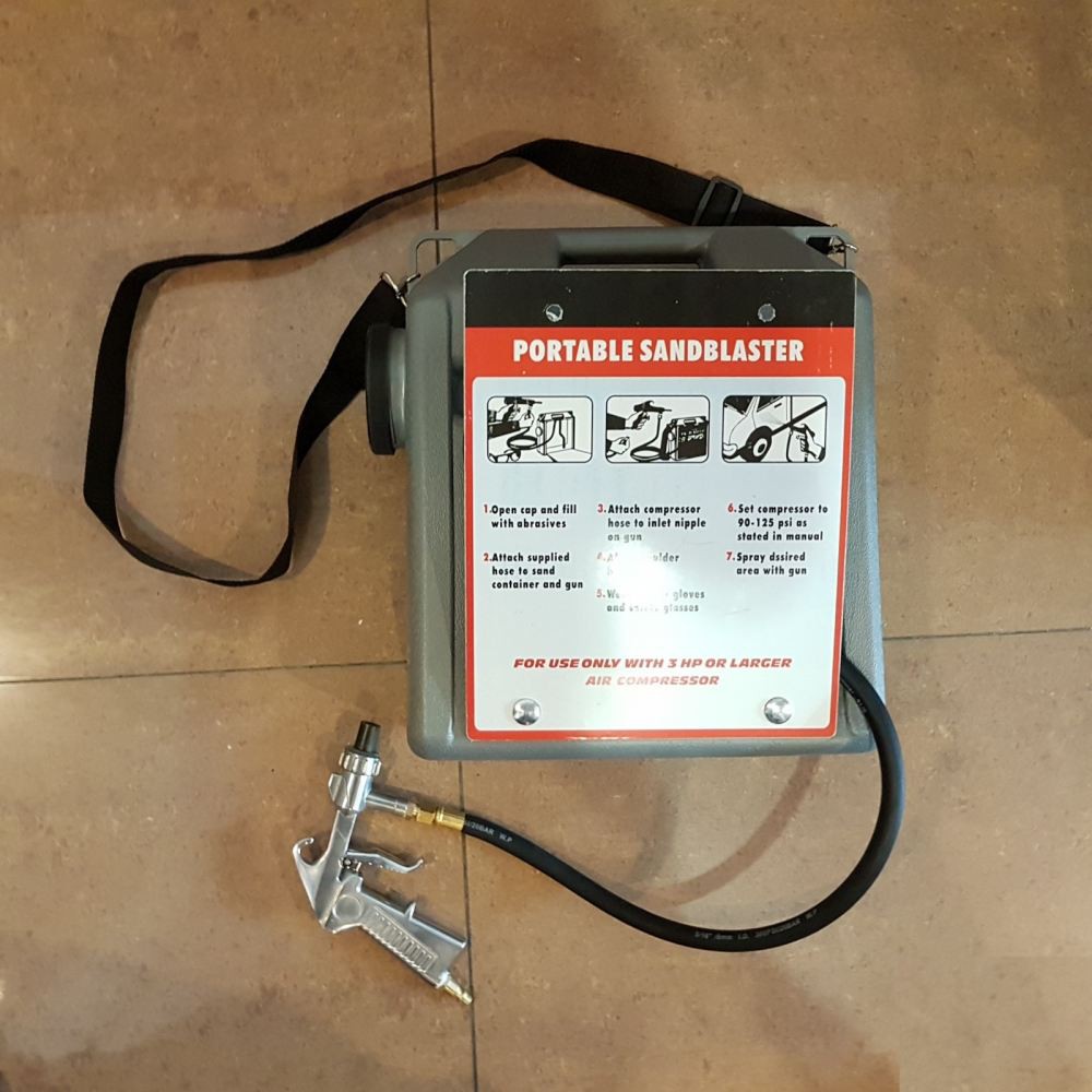 30 lbs Portable Handheld Air Sandblaster Kit Tools Blasting Gun Hose w ...