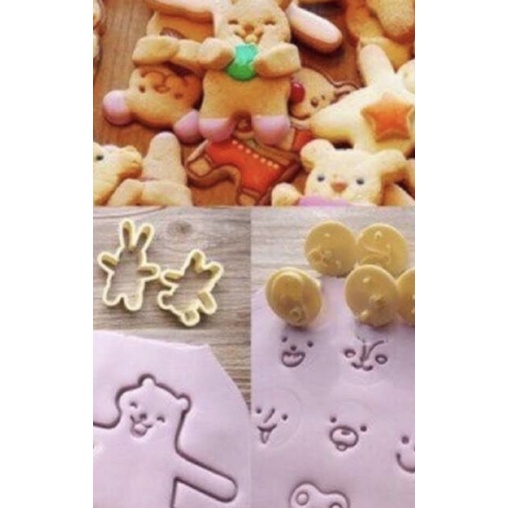 Bear Hug Nuts Cookie Print 4 Types Of Set: Rabbit/1 Set Of 14 Pieces ...