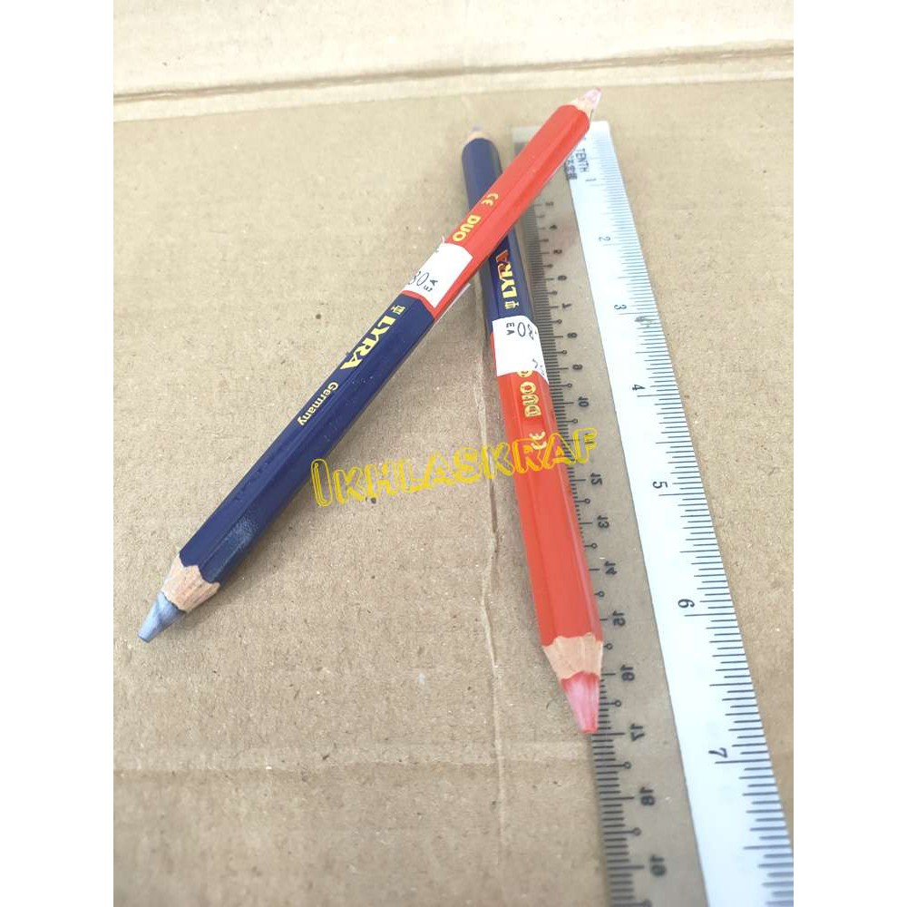 ( BJ 0354 ) kapur pensil jahitan biru merah jenama LYRA | Shopee Malaysia