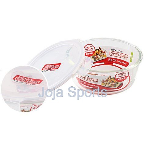 LocknLock LLG821 Oven Glass Round Heat Resistant Food Storage Container ...