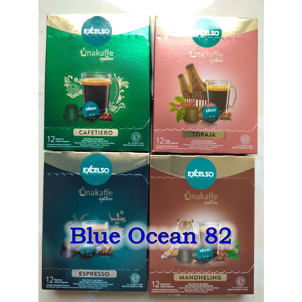Package 4B Unakaffe Coffee Capsule Variants - Excelso Coffee Capsule ...