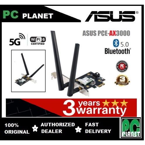 (BULK PACK) ASUS PCE-AX3000 AX3000 DUAL BAND PCI-E WIFI 6 (802.11AX ...