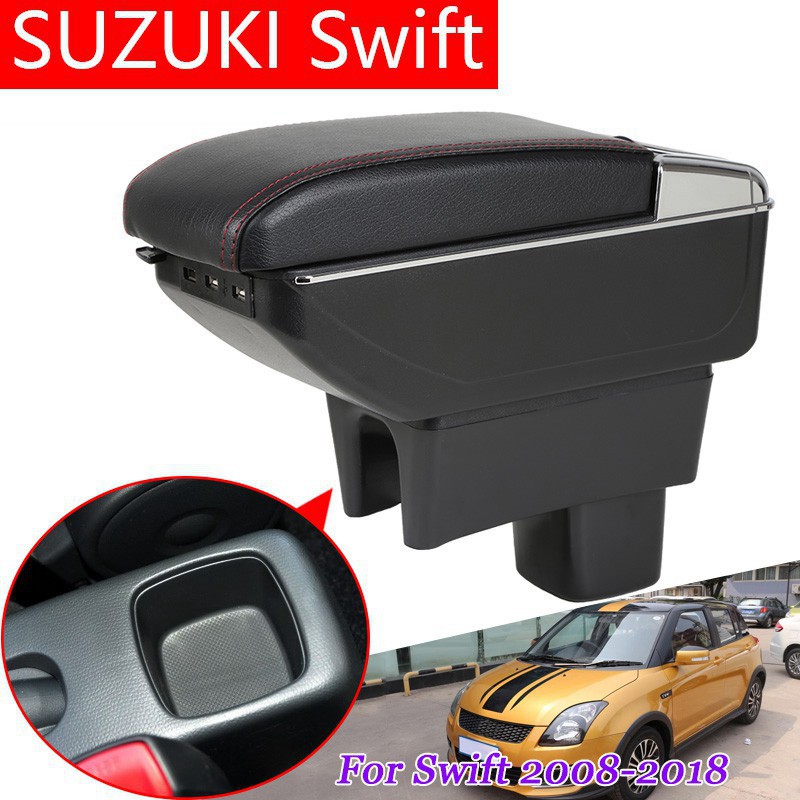Suzuki Swift 2008-2018 Adjustable armrest Case Car Arm Rest Box Center ...