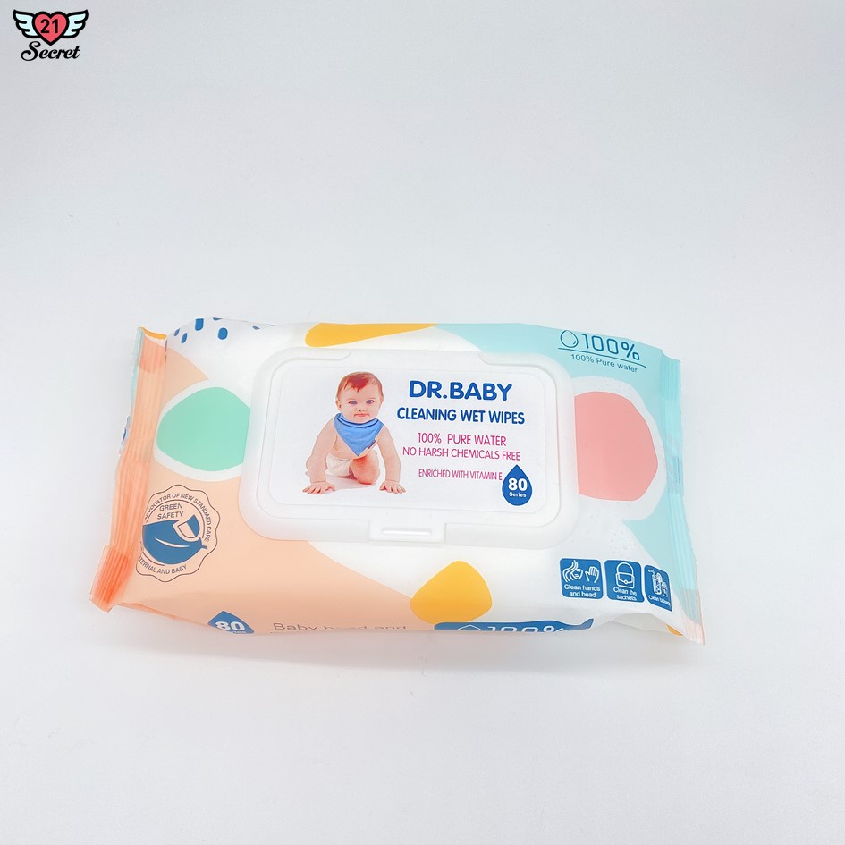 80pcs Non Alcohol Baby Wipes Baby Wet Tissue Anti Bacterial Alcohol ...