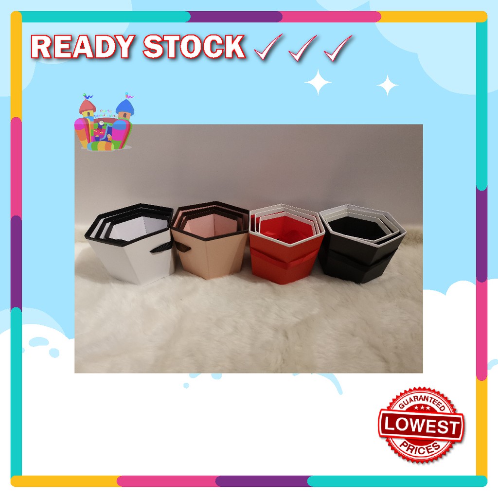 *READY STOCK* 3 in 1 Pentagon Shape Flower Florist Multiple Color ...