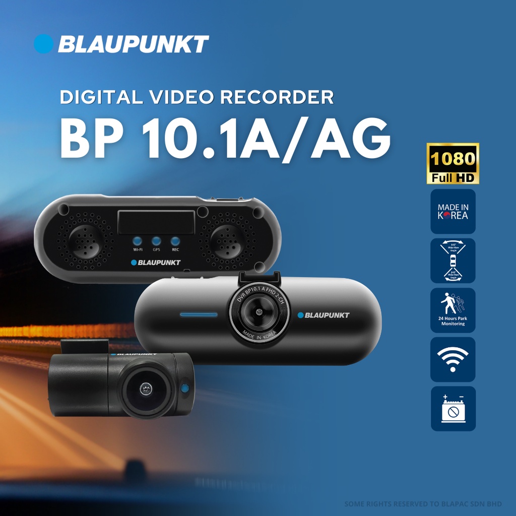 Blaupunkt DVR Dual Dashcam BP 10.1A Full HD 1920 x 1080p 2MP Front ...