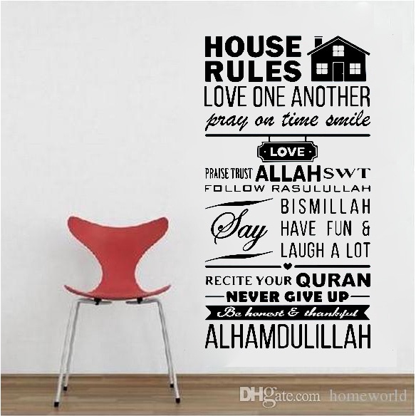 Method RD001 HOUSE RULES 60X90 WALSTIKER WALLSTICKER WALL STICKERS ...