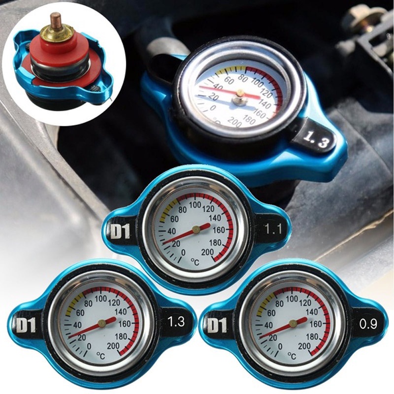 Universal Car Blue Temperature Thermo Thermostatic Water Radiator Cap 0 ...