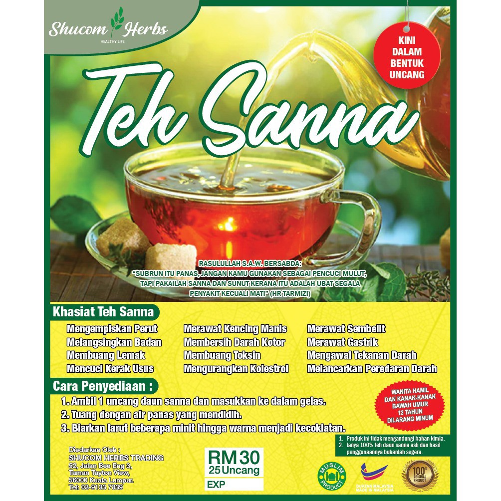 💥 TEH SANNA 💥 READY STOK 💥 MURAH!!! ☕ 25 UNCANG ☕ TEA SENNA ☕ SLIMMING ...