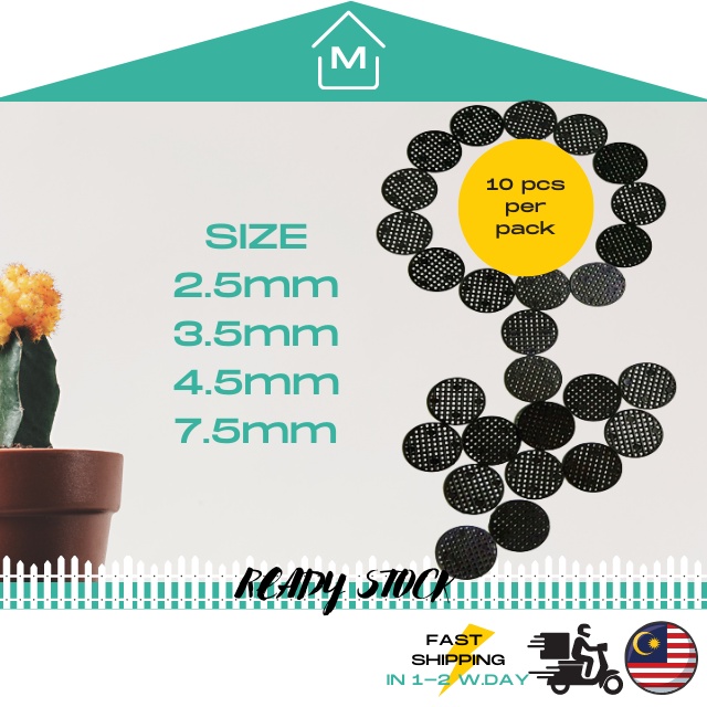 [10PCS/Pack] Bottom Flower Pot Hole Cover Mesh Pad Pot Grid Mat ...