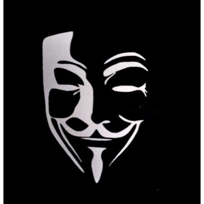 (Ready Stock) S517# Anonymous Mask Car Vinyl Decals Sticker | Shopee ...