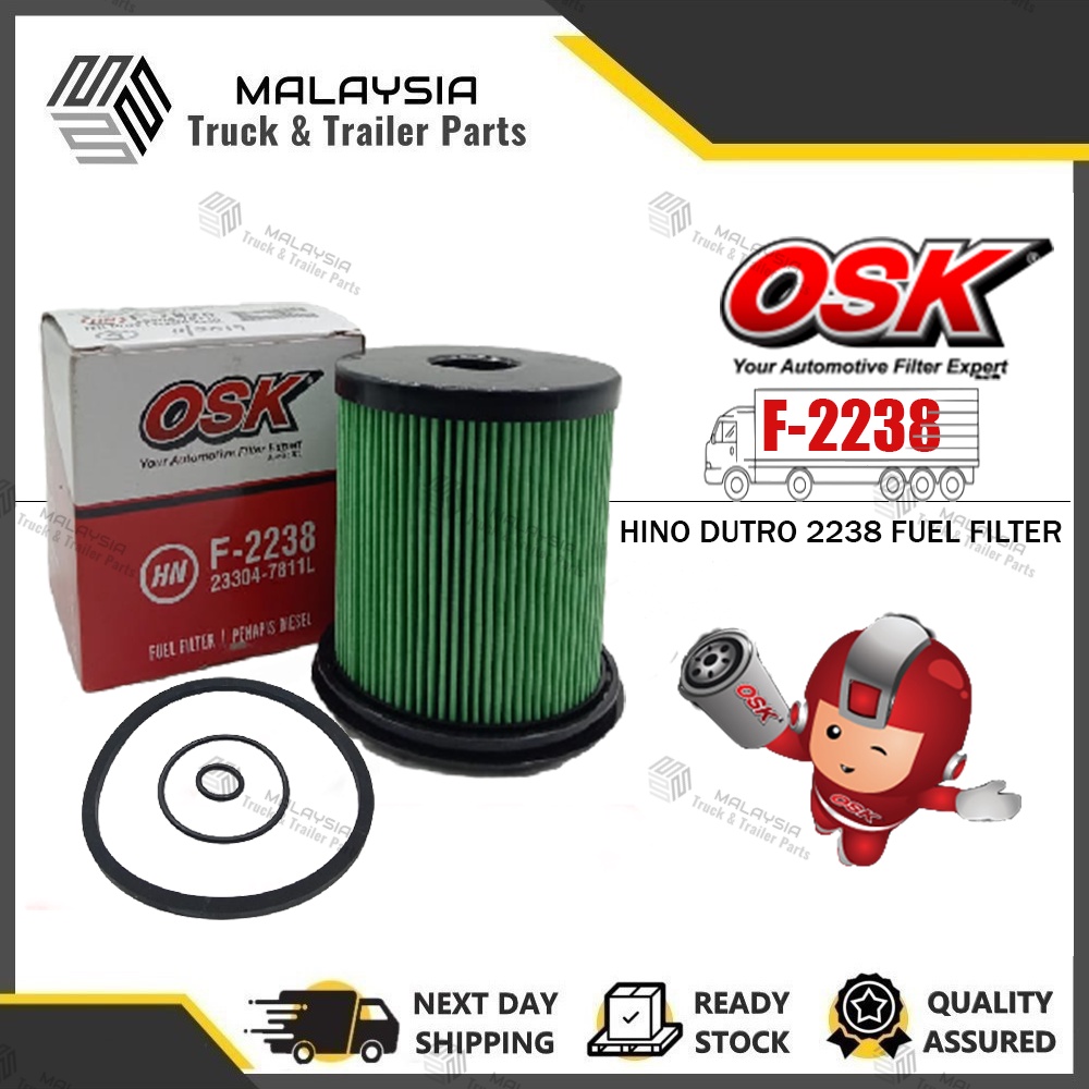 OSK F-2238 HINO XZU 422R W04D FUEL FILTER (23304-78110) | Shopee Malaysia