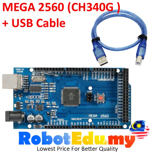 Mega 2560 Atmel ATMEGA2560 / CH340G / PRO MINI (EMBED) Large UNO R3 ...