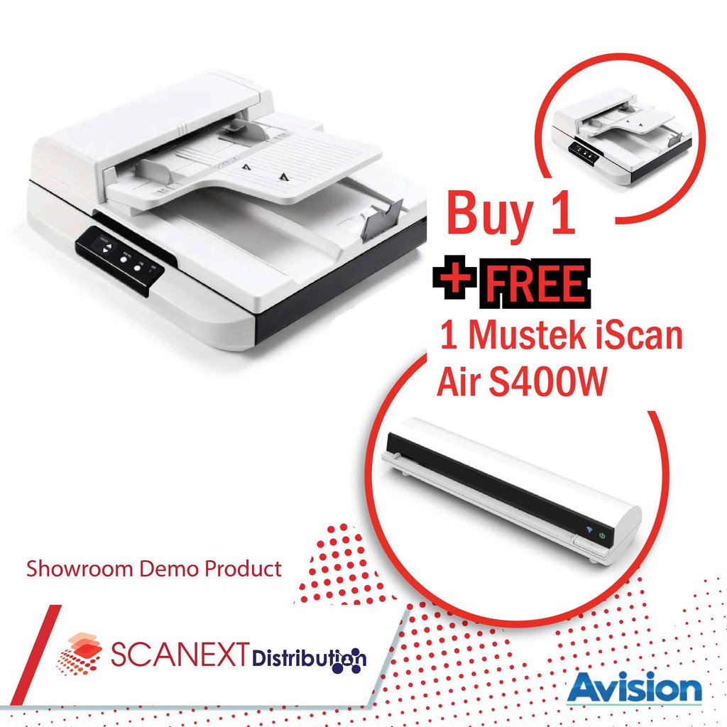 Document Scanner Auto Document Feeder + Flatbed Avision AV5400 + FREE ...