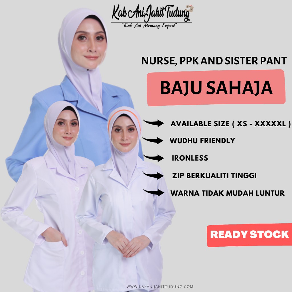 💝 UNIFORM JURURAWAT PPK, NURSE & SISTER - BAJU SAHAJA (READY STOCK) 💝 ...