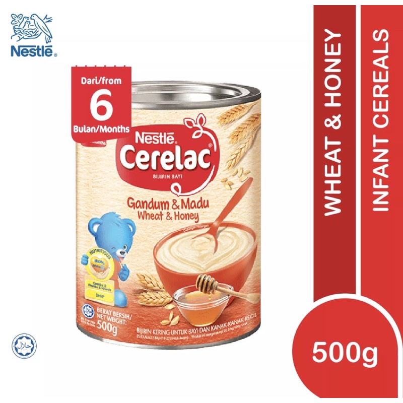 Nestle Cerelac Infant Cereals Wheat & Honey/ Rice 500g Beras MERAH&Susu ...