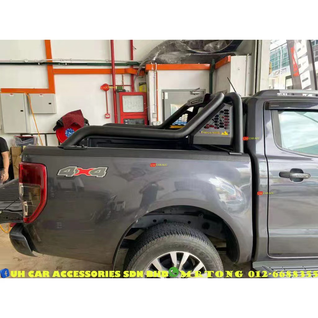 FORD RANGER T9 2022 XL XLT FORCE SPORT ROLL BAR WITH LED BRAKE LONG ...