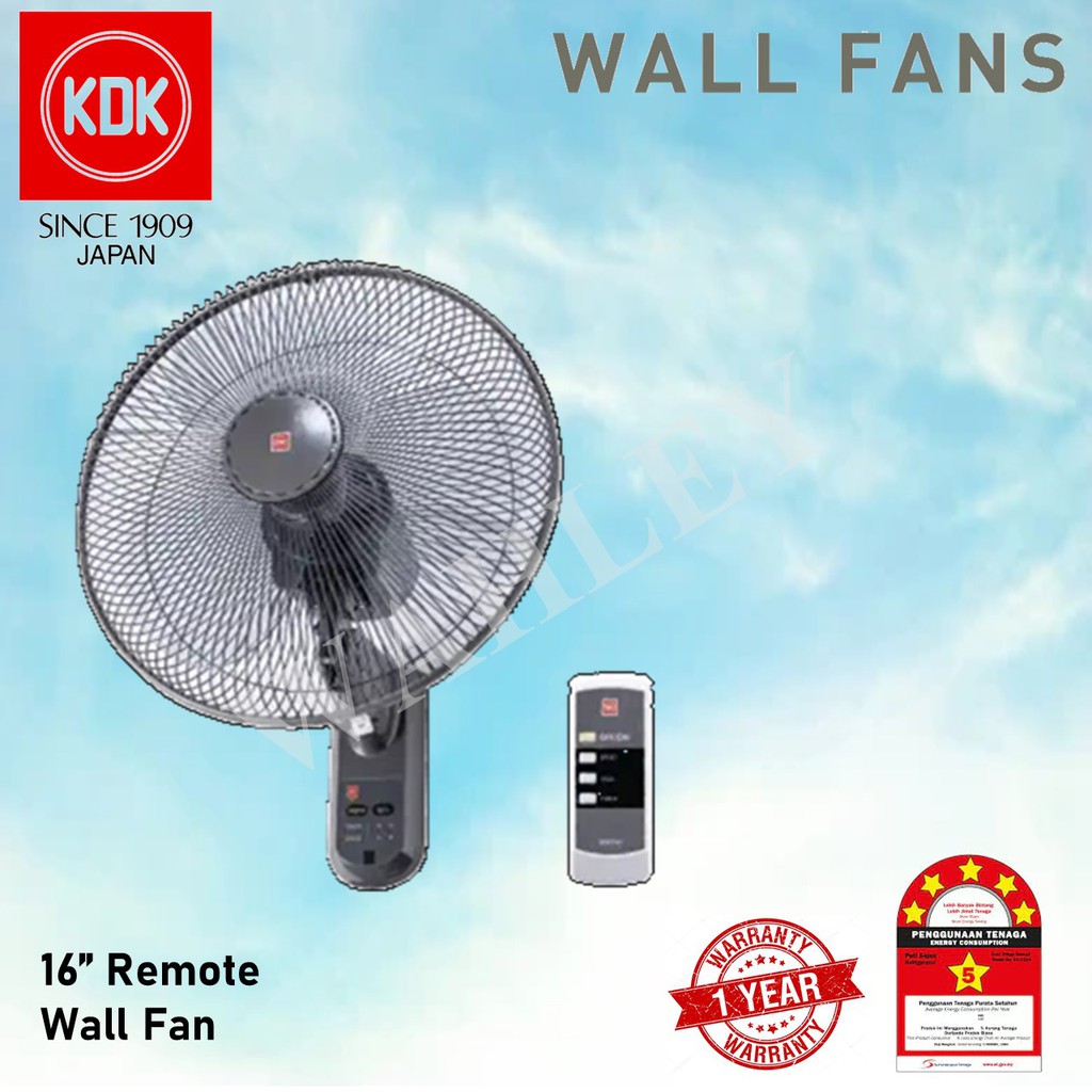 KDK KC4GR 16" Remote Control Wall Fan / Kipas Dinding | Shopee Malaysia