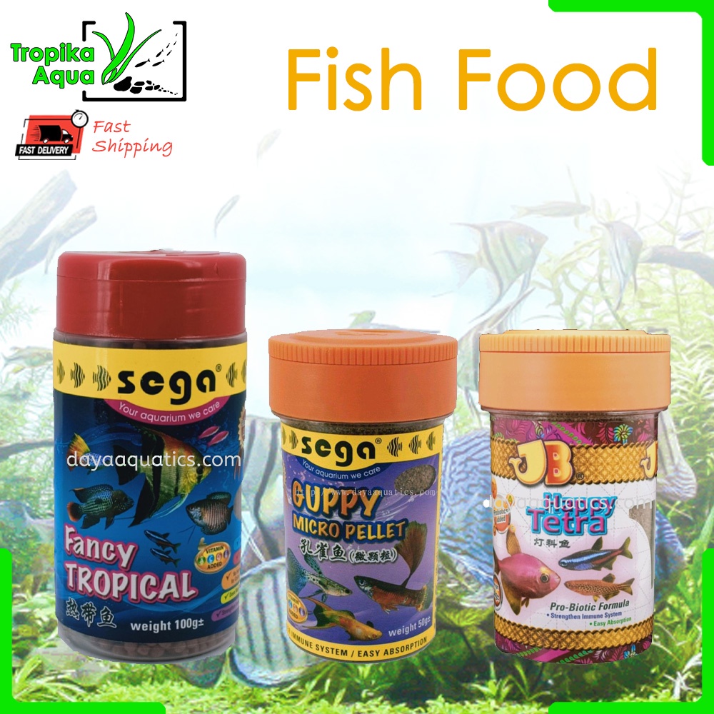 SEGA JB Fish Food - aquarium tropical tetra guppy food micro pellet ...