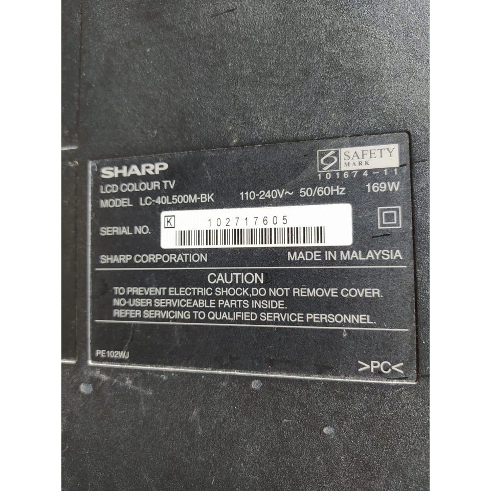 Sharp LC-40L500M Main Board Power Board Logic Board Inverter Board ...