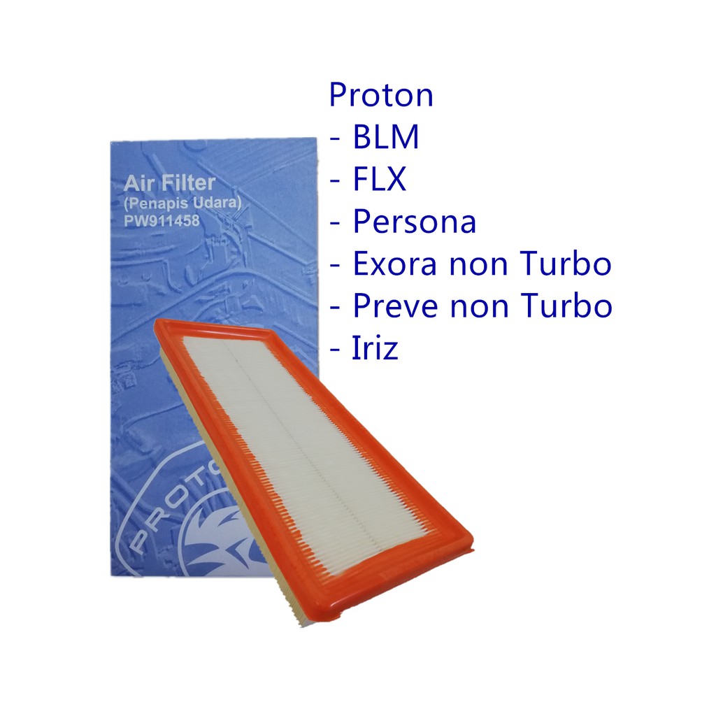 (100% Original) Proton Genuine Air Filter (PW911458) - Saga BLM/FLX/VVT ...