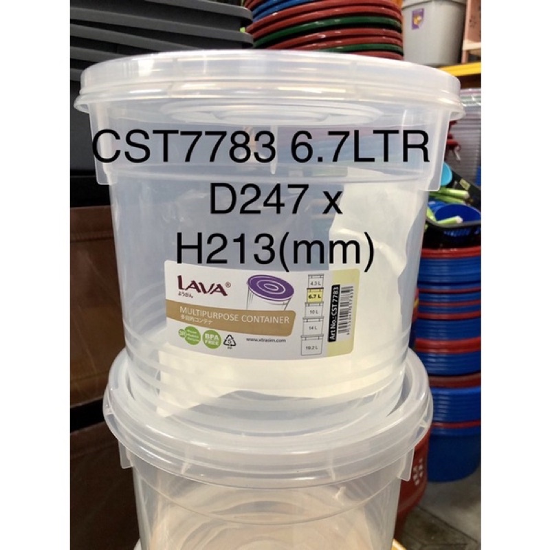 LAVA Transparent Air Tight Multipurpose Round Container Food Storage ...