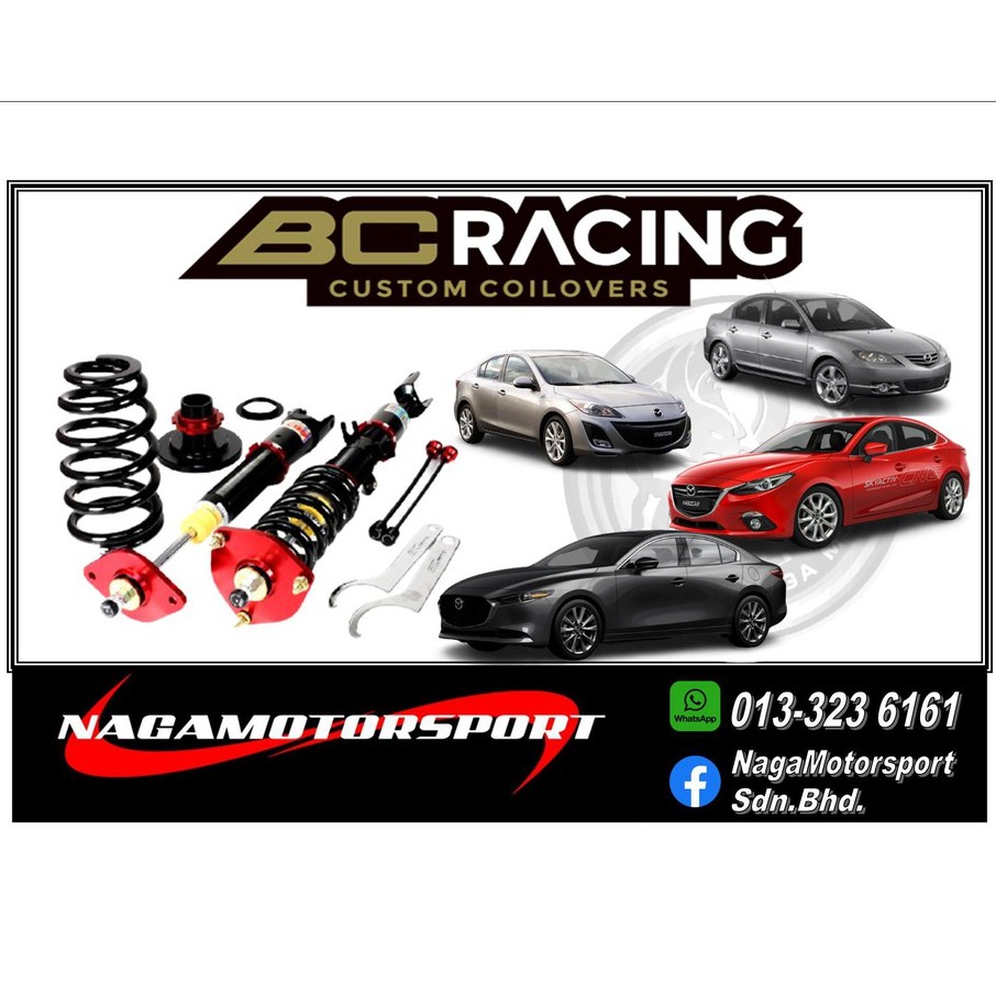 BC RACING V1 ADJUSTABLE MAZDA 3 04'-19' 100%ORIGINAL & NEW | Shopee ...