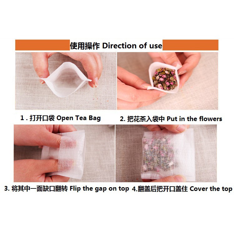 Uncang Teh Kosong 7*8cm teabag Corn Fiber Filter Tea bag Teh Uncang ...