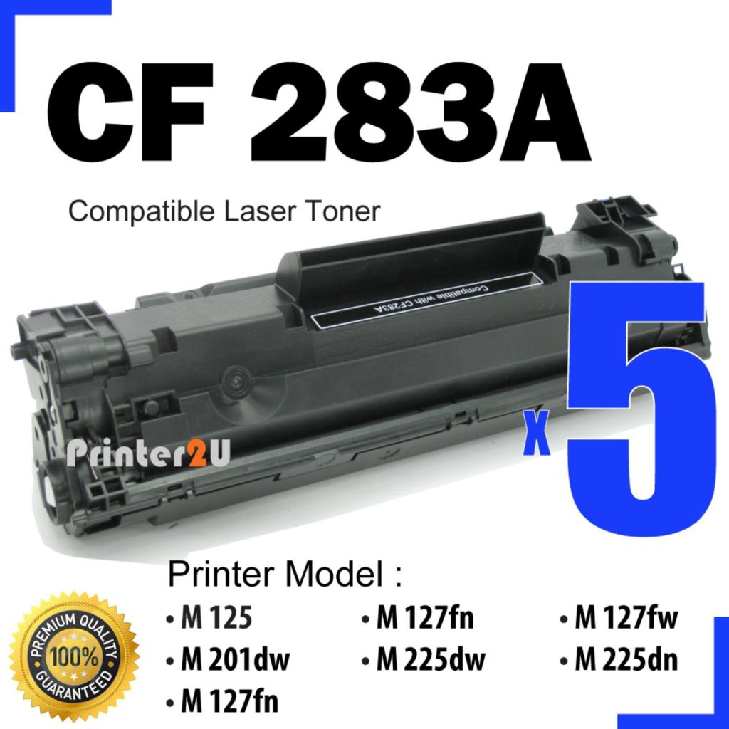 5 Units Compatible Laser Toner Cartridge CF283A / CF 283A / 83A / CF283 ...