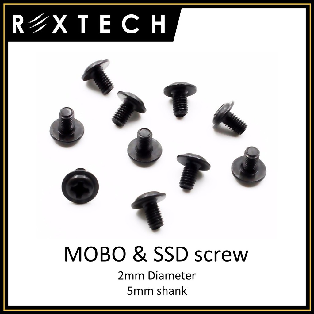 S20 Gasket Screws M3 PC Computer Motherboard Mainboard Black Washer ...
