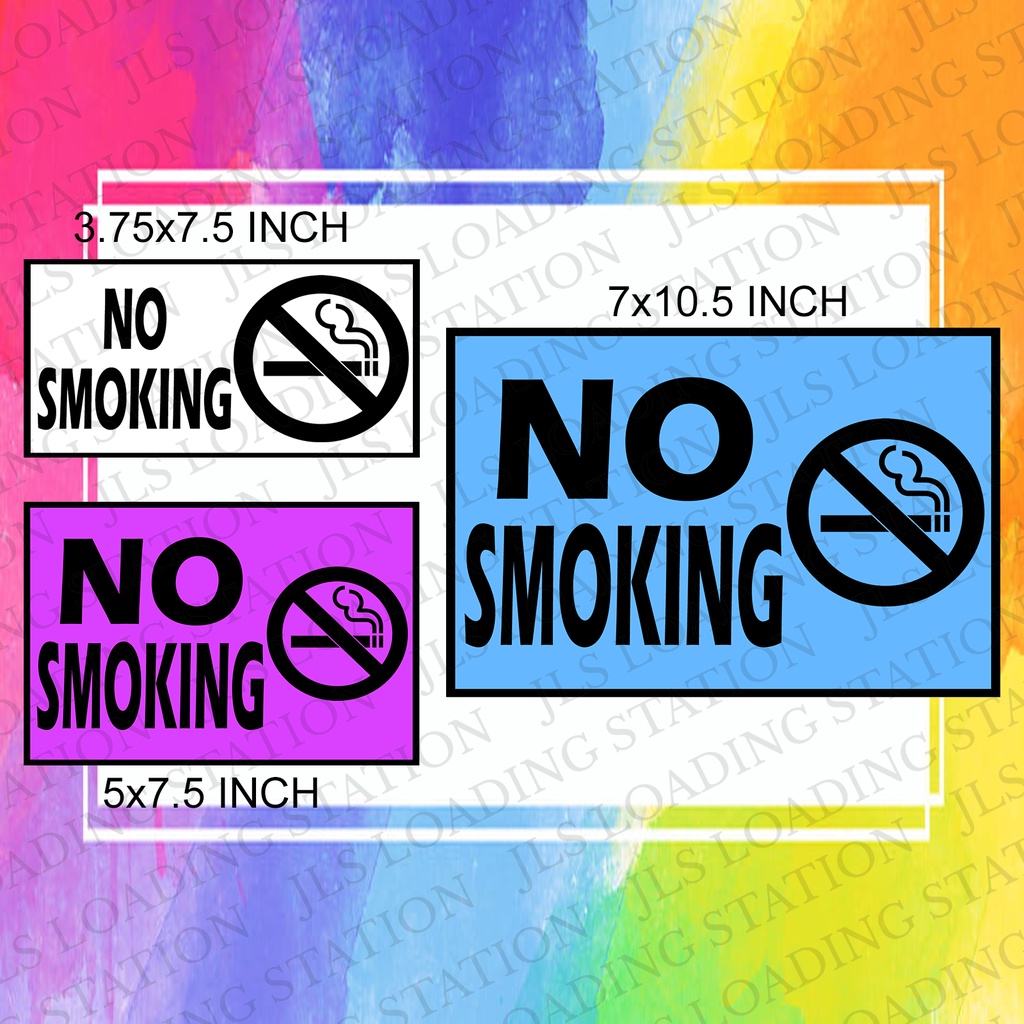 NO SMOKING (LAMINATED/PVC) SIGNAGE | Shopee Malaysia