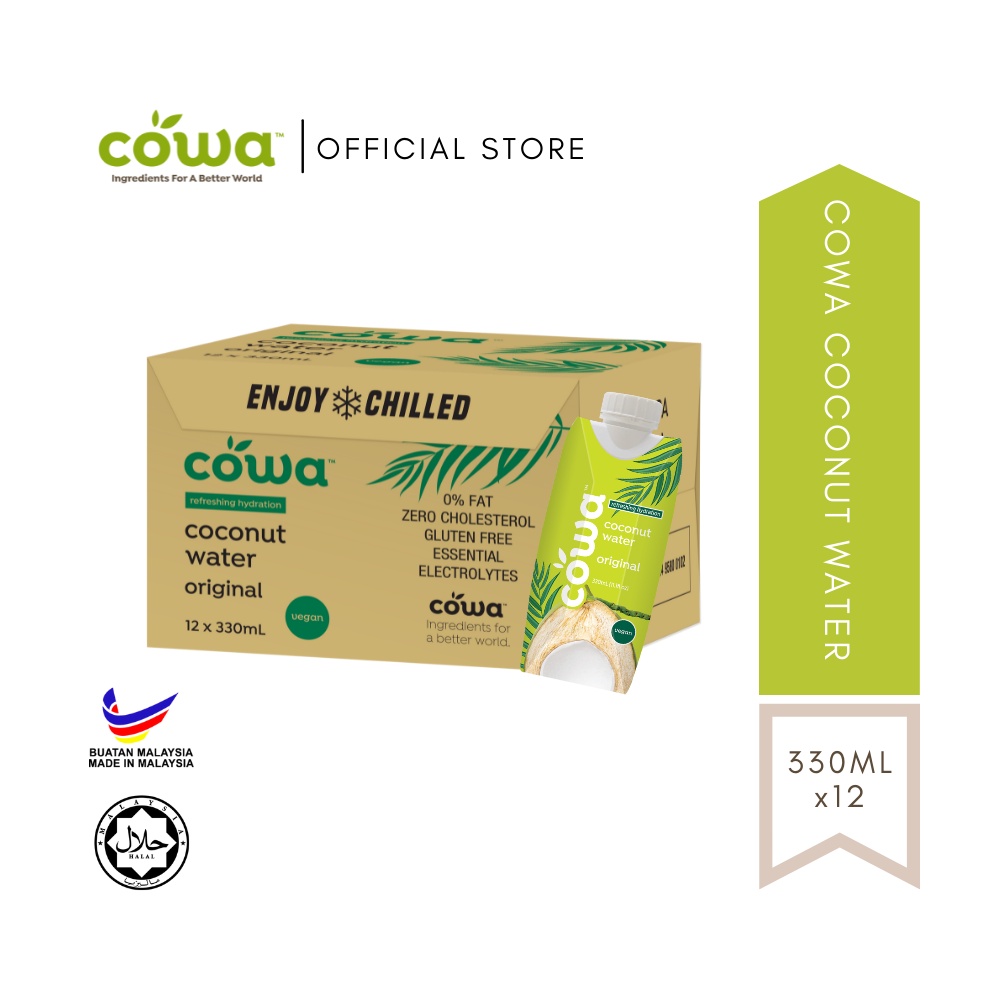 COWA Coconut Water 330ml (12 Unit/1 Carton) | Shopee Malaysia