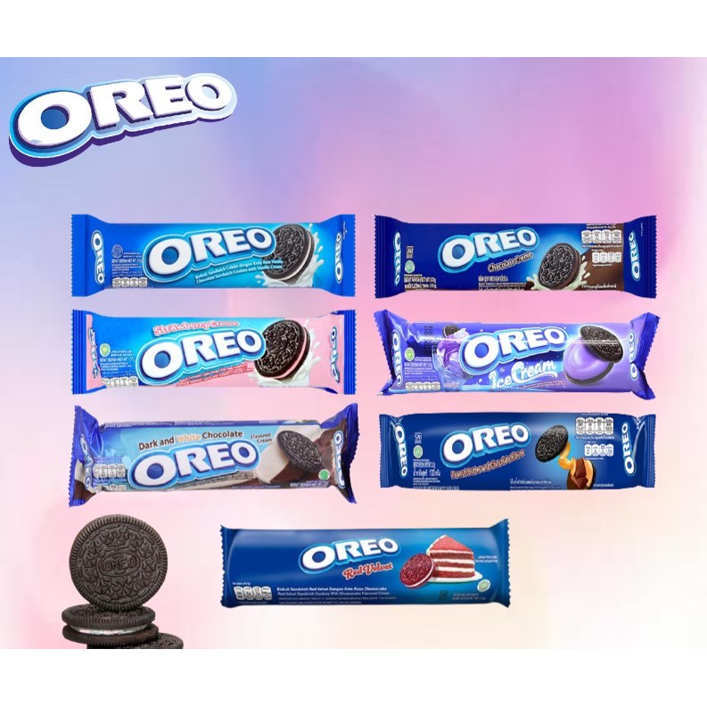 OREO Sandwich Cookies 133G Original / Chocolate / Strawberry / Peanut ...