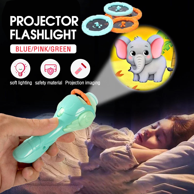 Flashlight Projector Torch Lamp Toy Early Education Toyfor kid Baby ...