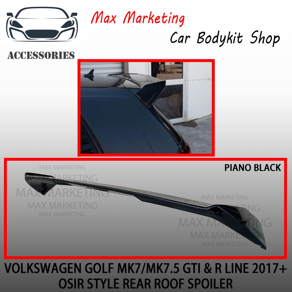 VOLKSWAGEN GOLF MK7/MK7.5 GTI & R LINE 2017+ OSIR STYLE REAR ROOF ...