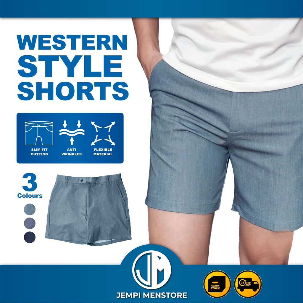 [clearance] Jempi Menstore 16inch Western style men short pants | Shopee Malaysia