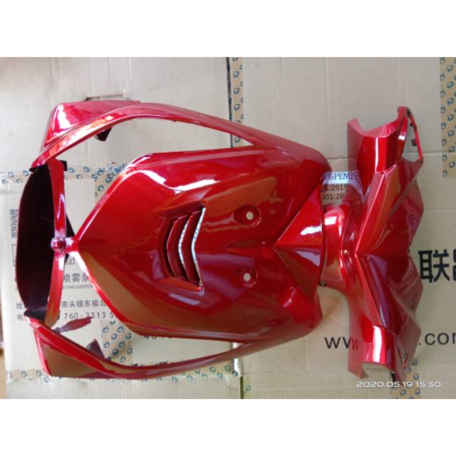 Front Shield Plus Front Shell Beat Karbu (maroon Red) | Shopee Malaysia