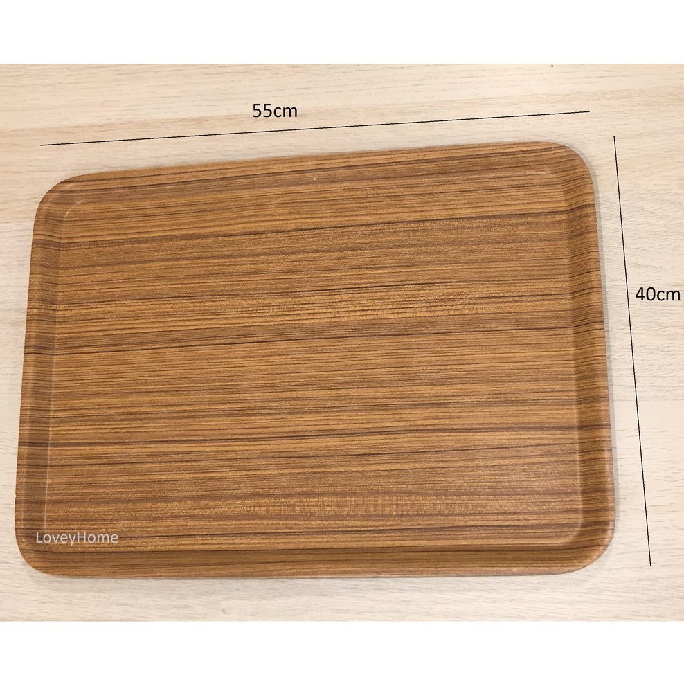 🔥Wood Tray Food Serving Tray Kitchen Wooden Rectangular Plate Dulang ...