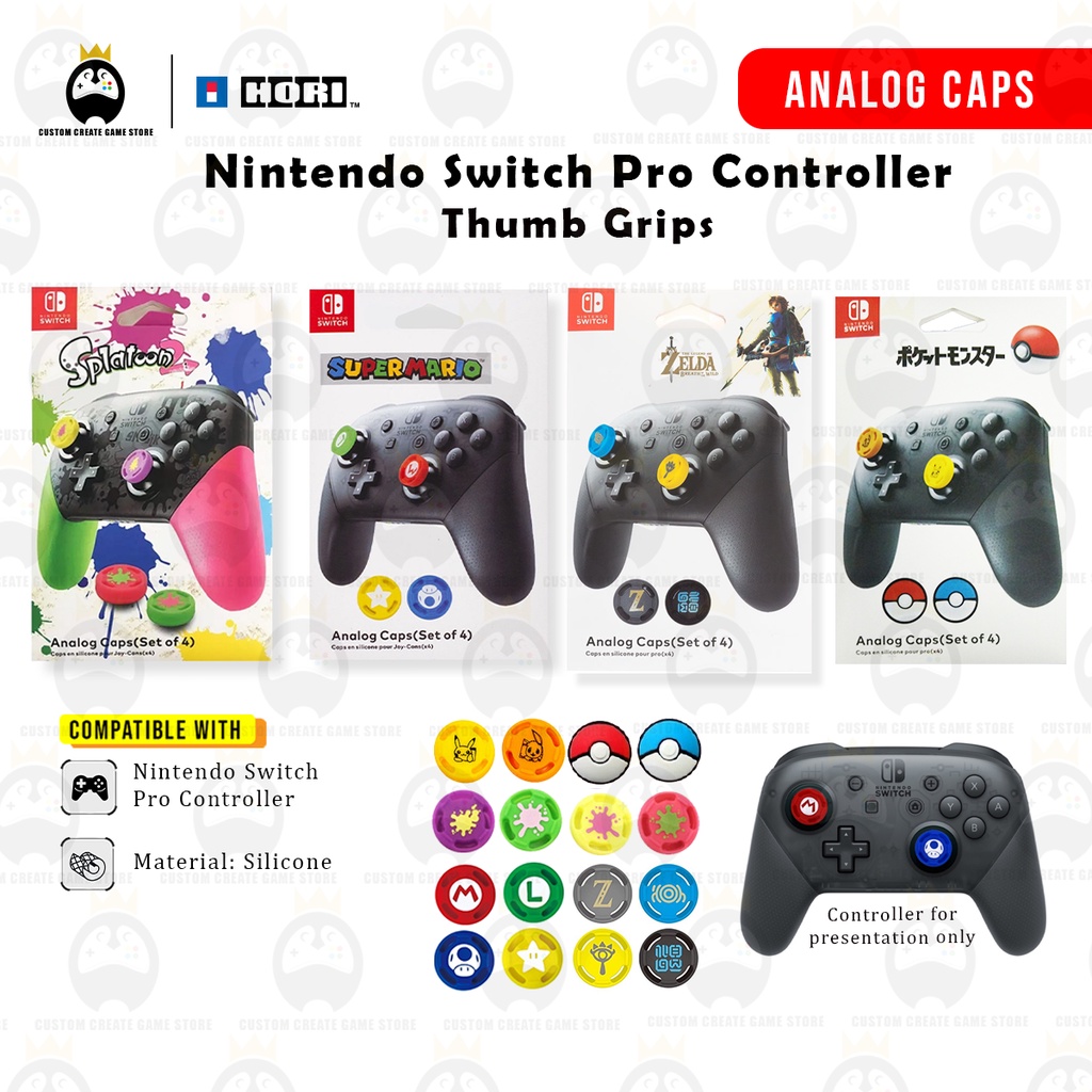 NINTENDO SWITCH Silicone Analog Thumb Stick Grip Caps for Nintendo ...