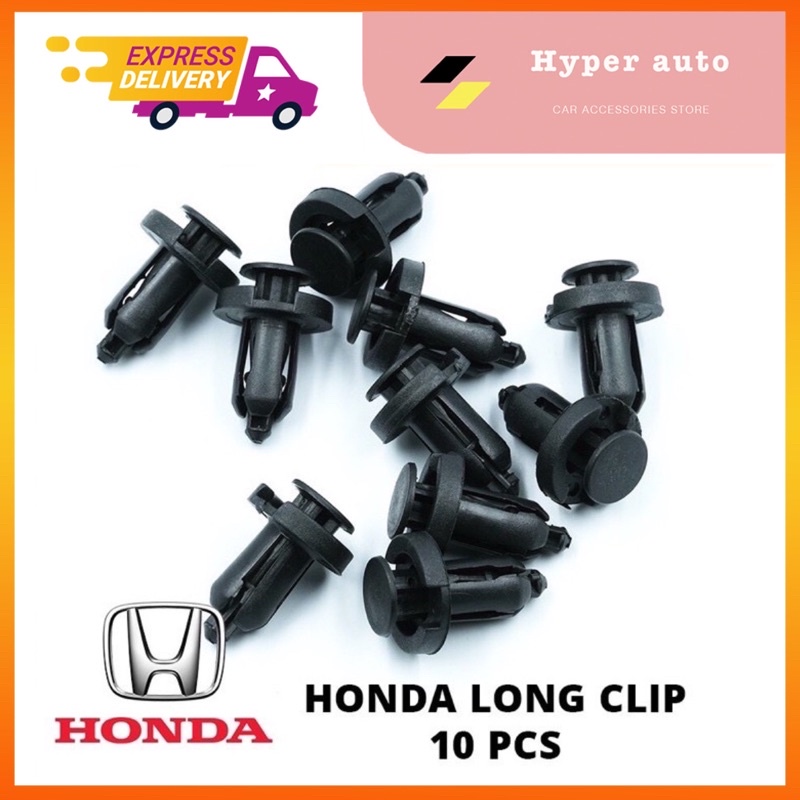Honda bonnet / fender clip long 10 pcs OEM Car Clip Rivet Bumper Fender ...
