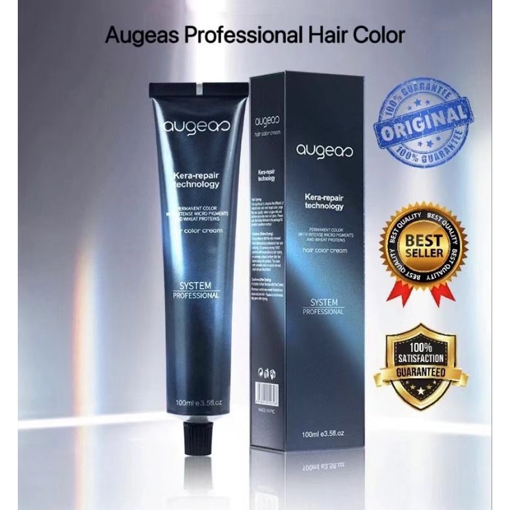 1st Page 🇲🇾Stock Augeas Saloon Professional Hair Color Dye Cream 100ml ...