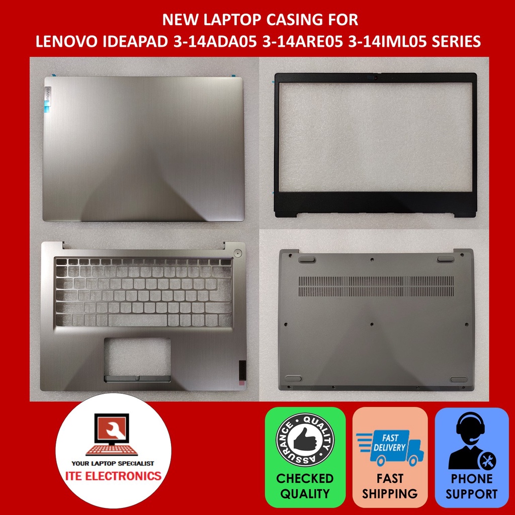 NEW LENOVO IDEAPAD 3-14 3 14ADA05 3 14ARE05 3 14IML05 3 14IIL05 FRONT CASING A/ LCD BEZEL B ...